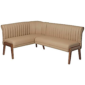 Milan Bernice Faux Leather Nook, Taupe