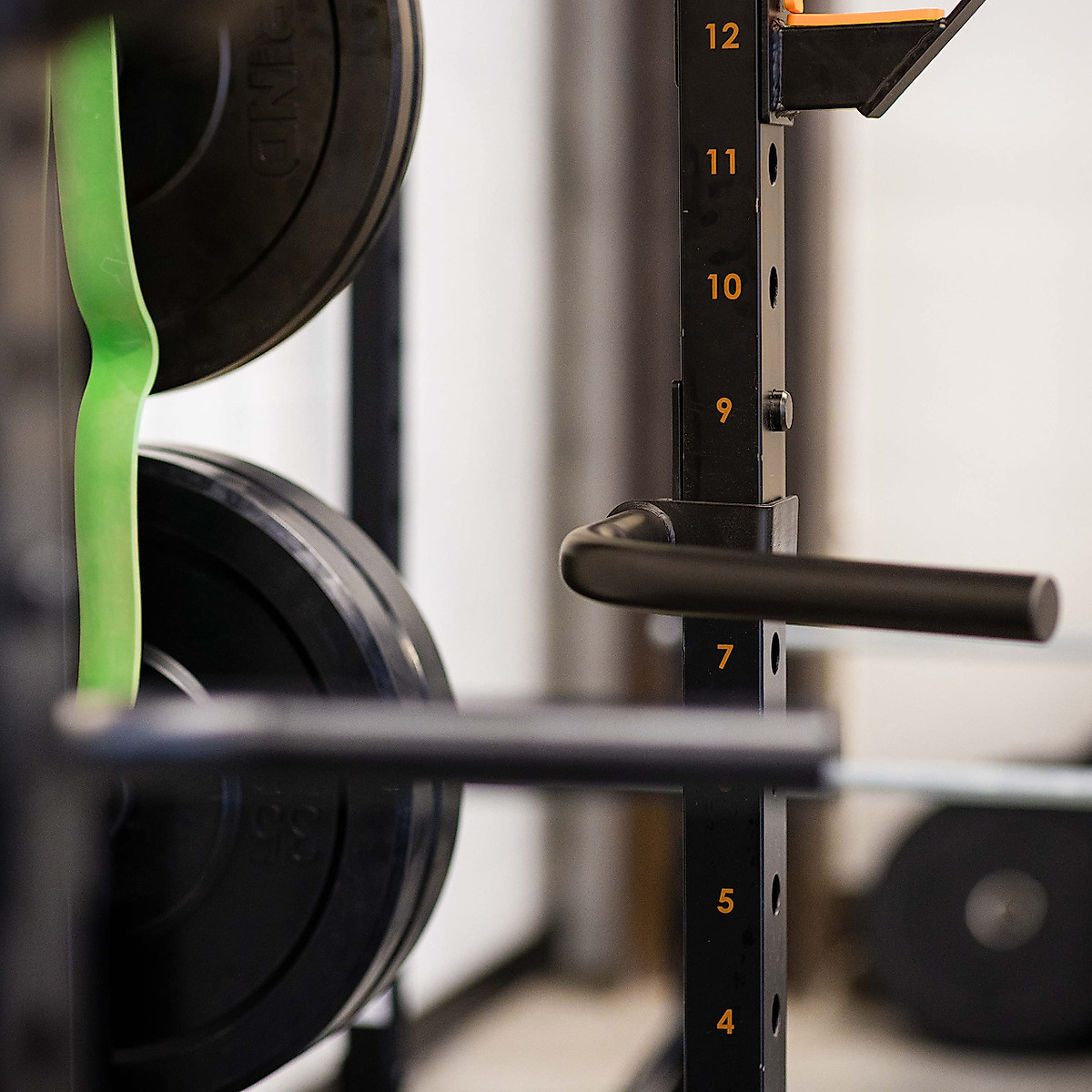 GRIND Fitness Chaos4000 Half Rack Dip Station Handles for Squat Racks Angled Dip Bar Attachments Tube Power Cage Black J-Cup Adjustable Strength Training