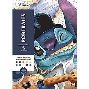 Coloriages mystères Disney - Portraits (trompe l'oeil)
