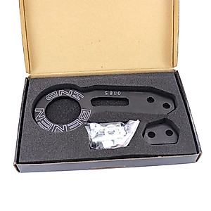 Heart Horse Rear Tow Towing Hook for Universal Car, JDM Bumper Quick Release Auto Trailer Ring Aluminum Alloy, Improved Wiredrawing Anodizing (Black)