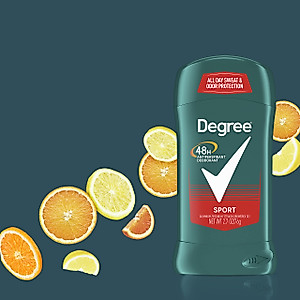 Degree Men Original Protection Antiperspirant Deodorant Sport Pack of 6 48-Hour Sweat and Odor Protection Antiperspirant For Men 2.7 oz