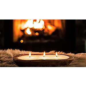 Red Barn Candle Company | Dough Bowl Candles | All-Natural Soy Wax & Scented Candle | Essential Oil Infused | Odor Eliminating + Relaxing | Farmhouse Décor (Vanilla Latte, 3-Wick)