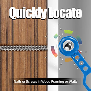 BesWin Stud Finder Wall Scanner - Studball with 27 Pounds of Pull Magnetic Power - Detect Metal through 5/8" Drywall, Wood or 3/4" Plywood Paneling, Ceramic Tiling - No Battery Required, Black