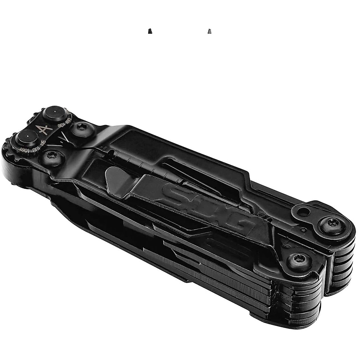 SOG PowerPint Mini Multi-Tool-Utility Tool with Compound Leverage Smooth Open, 18 Lightweight Specialty Tools, Stainless Steel Blade-Black (PP1002-CP)