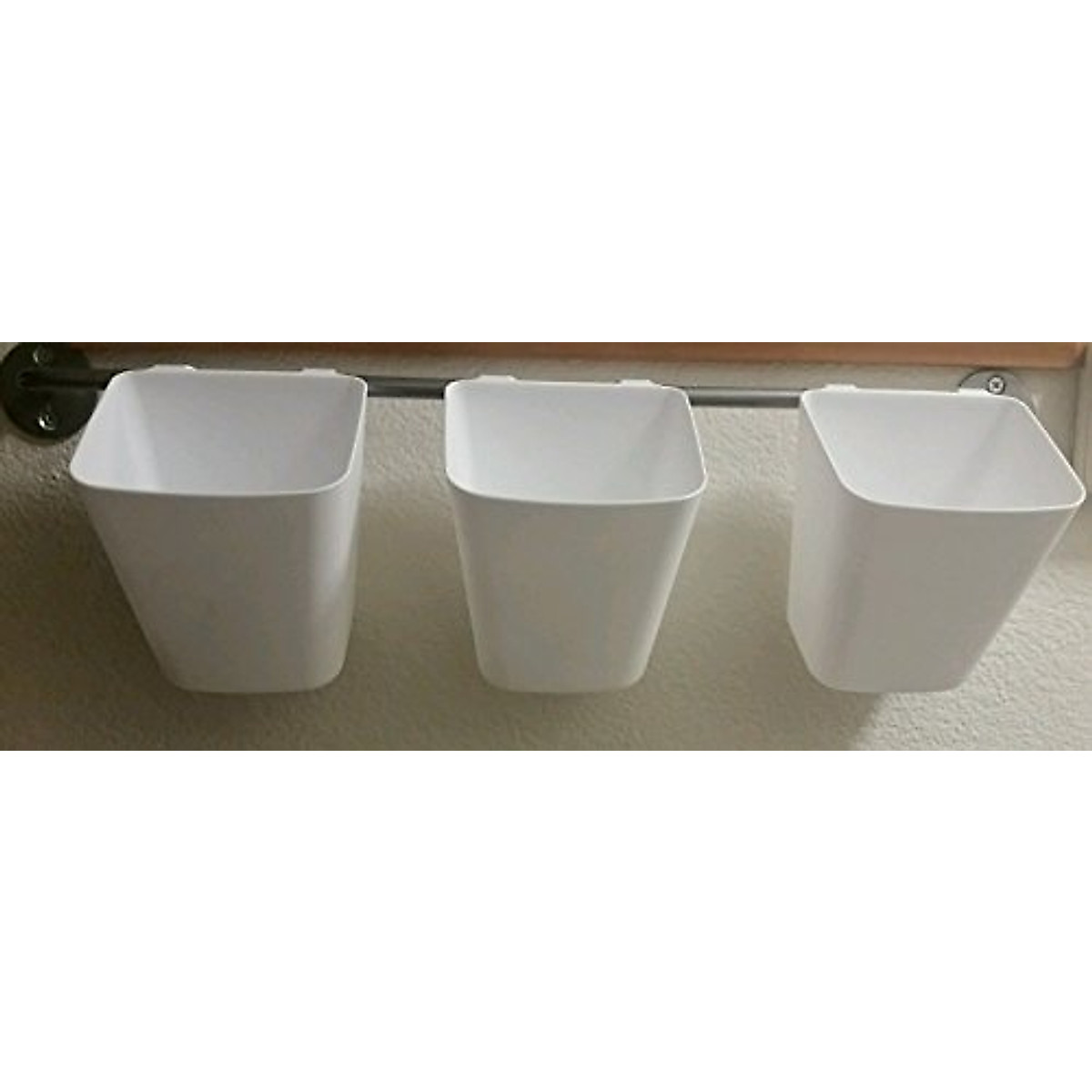 SUNNERSTA Container, white, Set of 4 with Rail Hanger