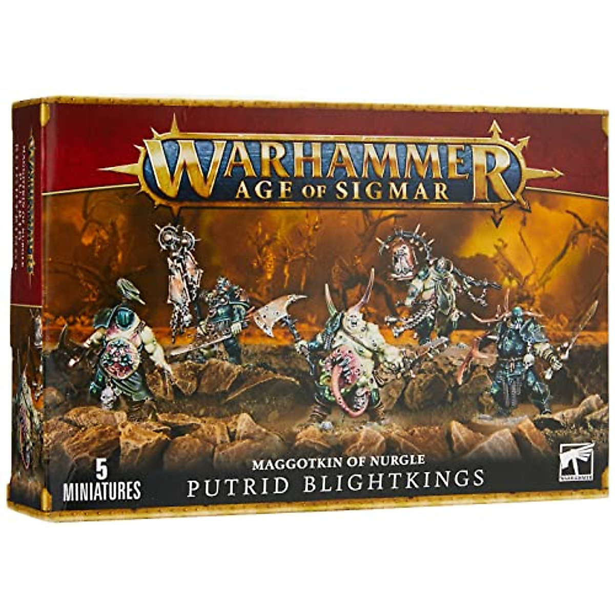 Games Workshop 99120201041 Nurgle Rotbringers Putrid Blightkings Tabletop and Miniature Gaming, Black