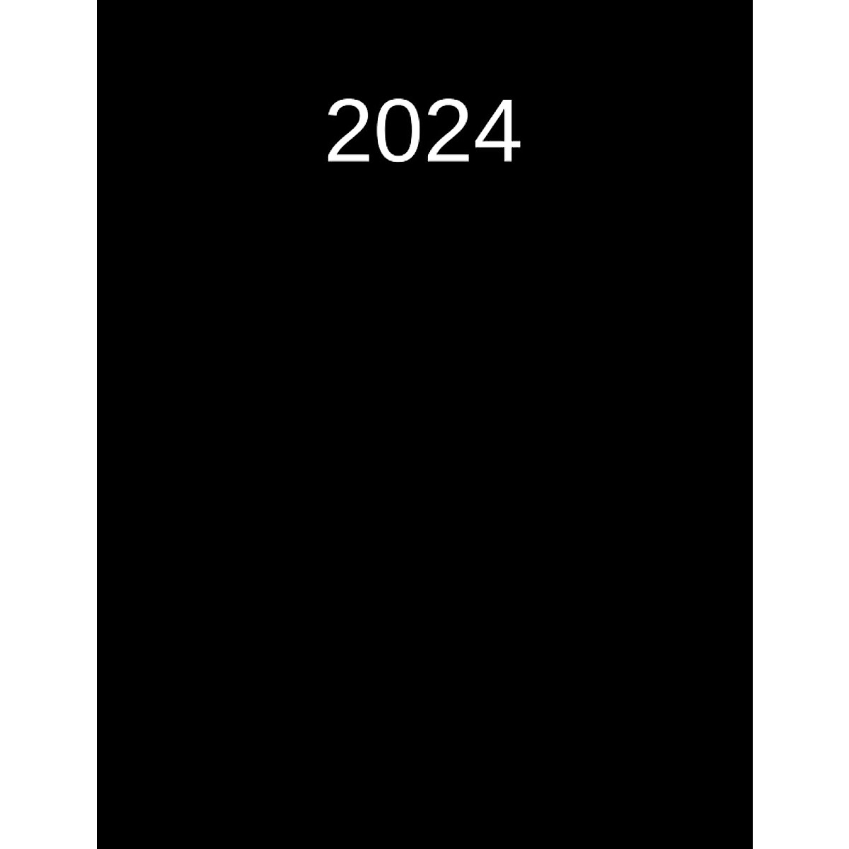 AGENDA SETTIMANALE 2024: Planner Italiano , Grande A4 , Nera (Italian Edition)