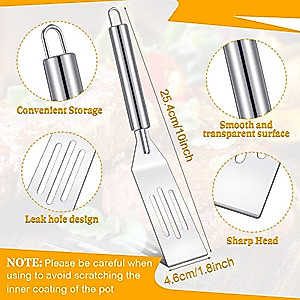 3 Pieces Small Spatula Mini Brownie Serving Spatula Narrow Thin Mini Silicone Crepe Spatula Kitchen Cooking Nonstick Stainless Steel Slotted Turner Pan Flipper for Fish Pancake Cookie Egg