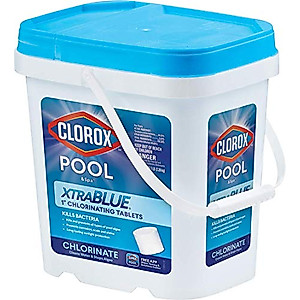 CLOROX Pool&Spa XtraBlue 1" Chlorinating Tabs, Kills bacteria (Perfect for small pools), 5lb