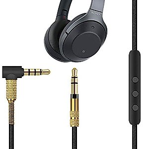 Esimen Microphone Audio Cable Compatible for Sony WH-1000xm5 WH-1000xm4 WH-1000xm3 WH-ch510 WH-ch710n WH-ch700n WH-1000xm WH-xb910n Wireless Headphones Aux Headphone Audio Cable Cord
