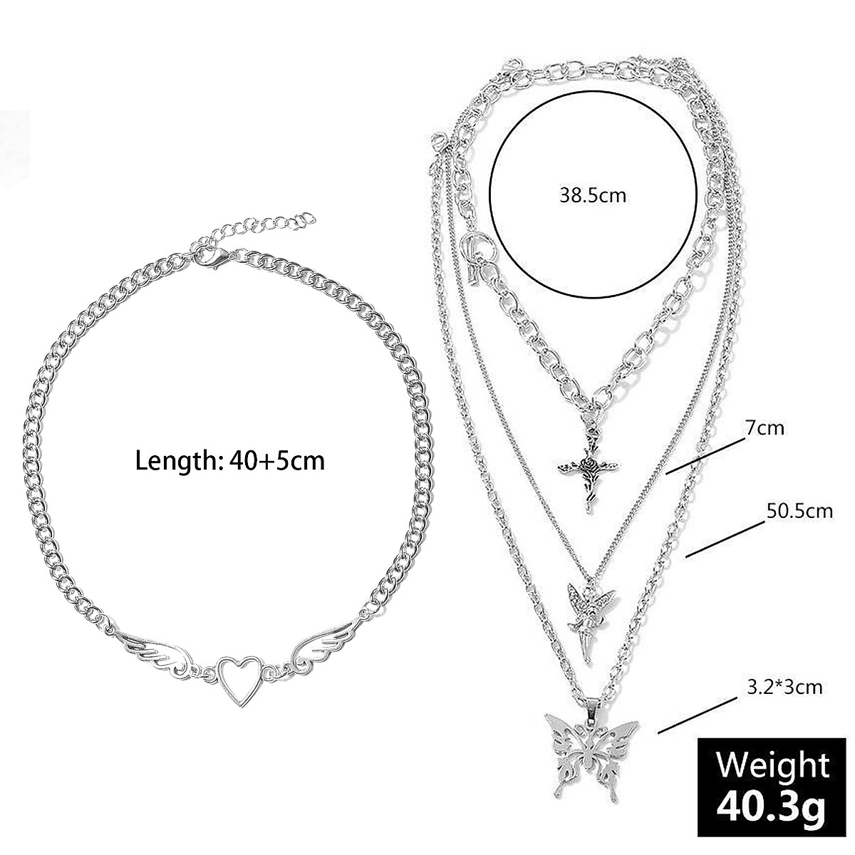 Y2k Accessories Aesthetic Jewelry Fairy Grunge Necklaces Choker Fairycore Butterfly Indie Punk Cyber Alt Emo Coquette Gothic Stuff for Women