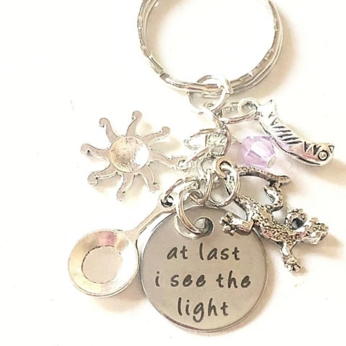 Ohana Means Family Hawaiian Hibiscus Aloha Inspired Silver Charm Keychain Accessories Gift of Love, 3 inch