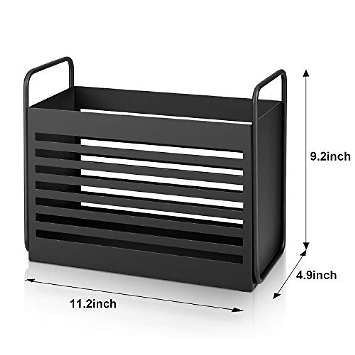 Magazine Rack, Magazine File Holder Mail Organizer Folder Organizer Bin for Magazines, Books, Newspapers, Tablets in Home, Office, Black