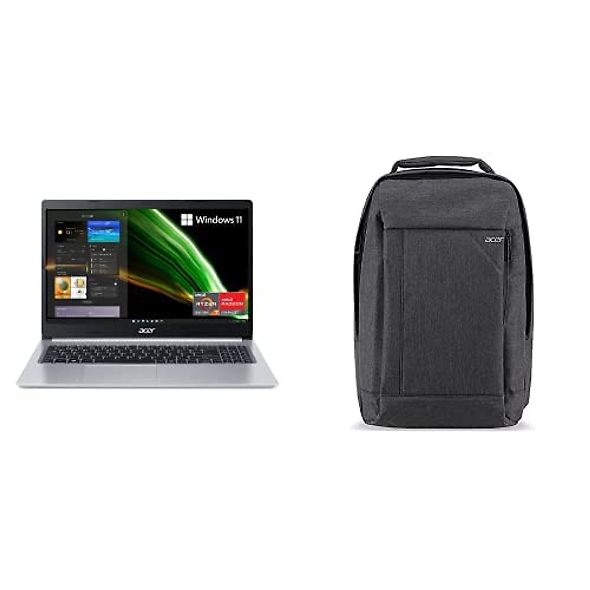 Acer Aspire 5 A515-45-R8K1-Laptop | 15.6" Full HD IPS | AMD Ryzen 7 5700U-Processor | AMD Radeon Graphics | 8GB DDR4 | 512GB NVMe SSD| Windows 11 Home 15.6" Gray Travel-Backpack