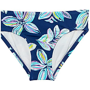 Kanu Surf Girls' Long Sleeve Rashguard UPF 50+ Two Piece Swim Set, Charlotte Navy, 12