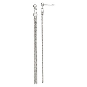 925 Sterling Silver Long Linear Post Drop Dangle Line Bar Stud Earrings