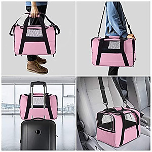 ZFBB Dog Carrier Cat Carrier Pet Carrier, Airline Approved Dog Carrier with Mesh Window, Breathable, Collapsible,Soft-Sided,Escape Proof,Easy Storage, Best for Small Medium Cats Dogs