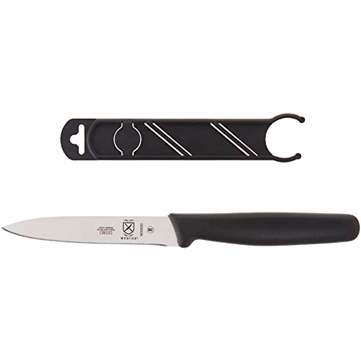 Mercer Culinary Bar Knife,Black, 4” Plain Edge, Pointed Tip