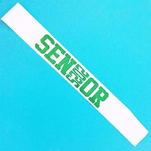 Senior Sash 2025 Green,10 Pack White Senior Cheer Sashes Class of 2025 Graduation Celebration Class Competition Sash Party Supplies