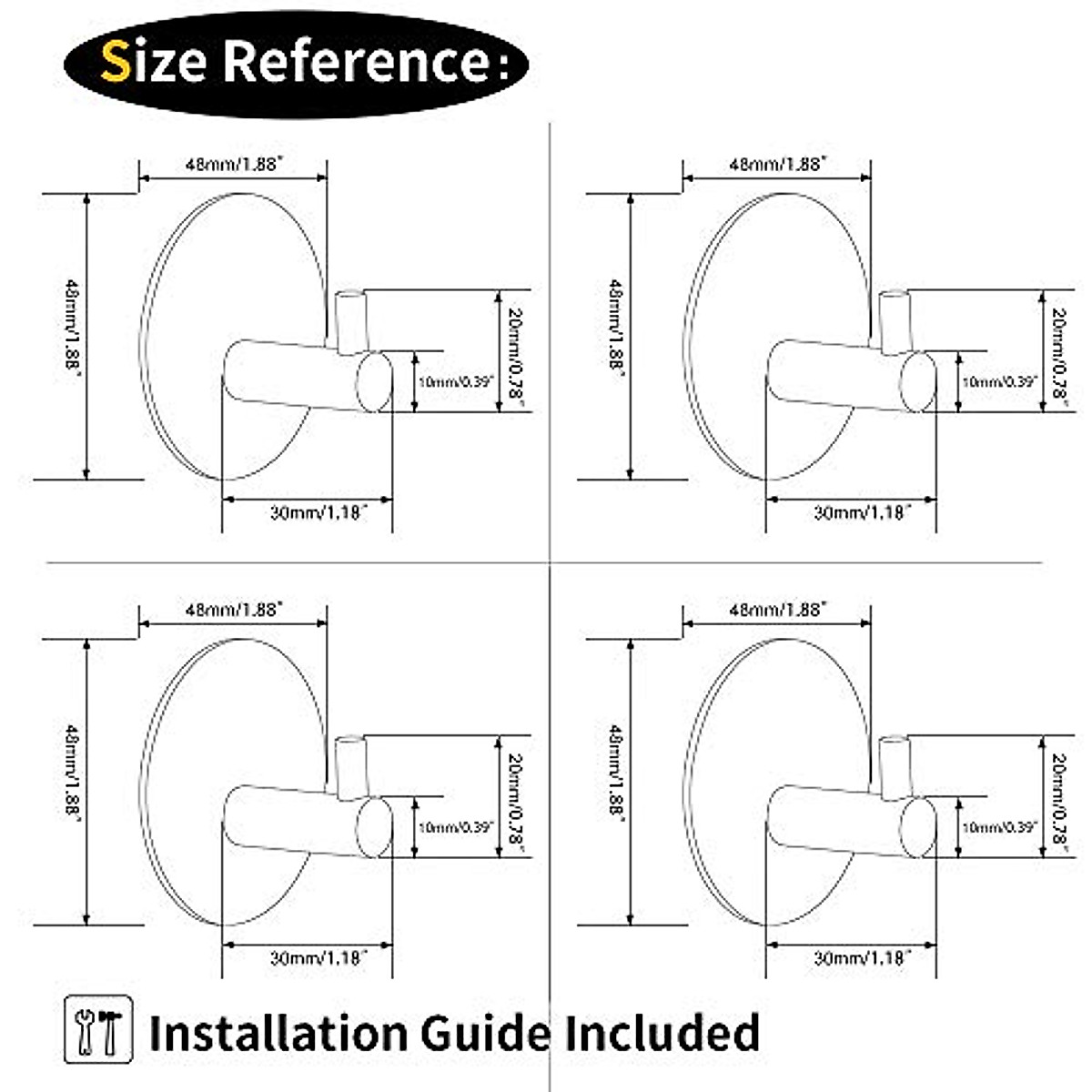 GERZWY Adhesive Hooks Heavy Duty Hooks Wall Hangers Waterproof Stainless Steel Hanger Towel Holder Stcik on Hooks for Hanging, 4 Packs (Brushed Steel)