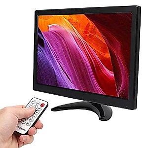 Garsentx 12 Inch TFT LCD Monitor with AV BNC VGA Input 1280x800 Portable Mini HD Color Screen Display with Built in Speaker Remote Control