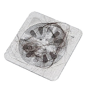 20PCS Shower Drain Cover Hair Catcher, 4" X 4" Shower Drain Mesh Stickers, Bathroom, Laundry, Bathtub, Kitchen, Sink, for Catches Hair & Debris