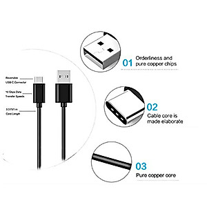 Fast Wall Charger USB Type C Charging Cable Cord fit for TCL Flip Pro 4056, TCL Stylus 4X 5G 30 XE, Alcatel Go Flip 4, Cricket Icon 2/3, Ovation 2, Sonim XP8, Samsung Galaxy Flip 3 4 A20 A8 Phone