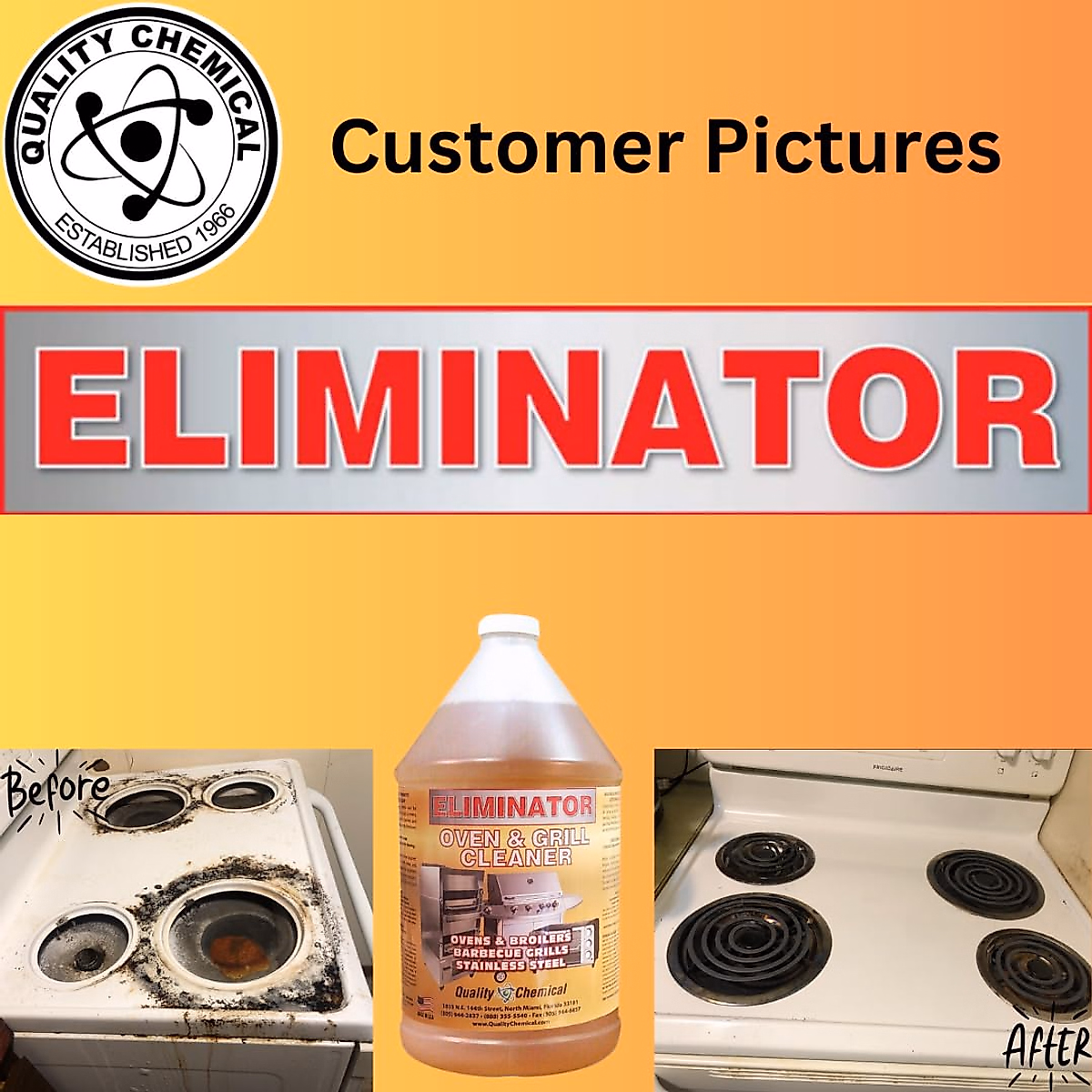 Quality Chemical Oven Cleaner & Grill Cleaner - Heavy-Duty/Fast Acting & Easy to Use/Degreaser/Heavy Duty Oven Cleaner/Best Oven Cleaner/Made in USA - 1 Gallon Combo