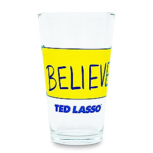 Silver Buffalo Ted Lasso Believe Pint Glass | Holds 16 Ounces
