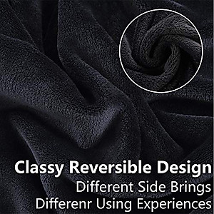 Hokly Soft Blanket Twin Size for All Season Warm Fuzzy Throw Blankets for The Bed Sofa Thermal Lightweight 350GSM Dark Grey 66"*90"