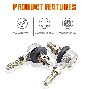 ORAEVY 10-10mm Tie Rod Ball Joint,Left and Right Hand Tie Rod Ball Joint Compatible with Chinese ATV Quad Four Wheeler 110cc Kazuma Roketa SunL TaoTao Coolster Dirt Bike Go Kart Moped Scooter