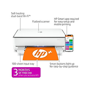 HP ENVY 6055e All-in-One Wireless Color Printer, with bonus 6 months free Instant Ink (223N1A)