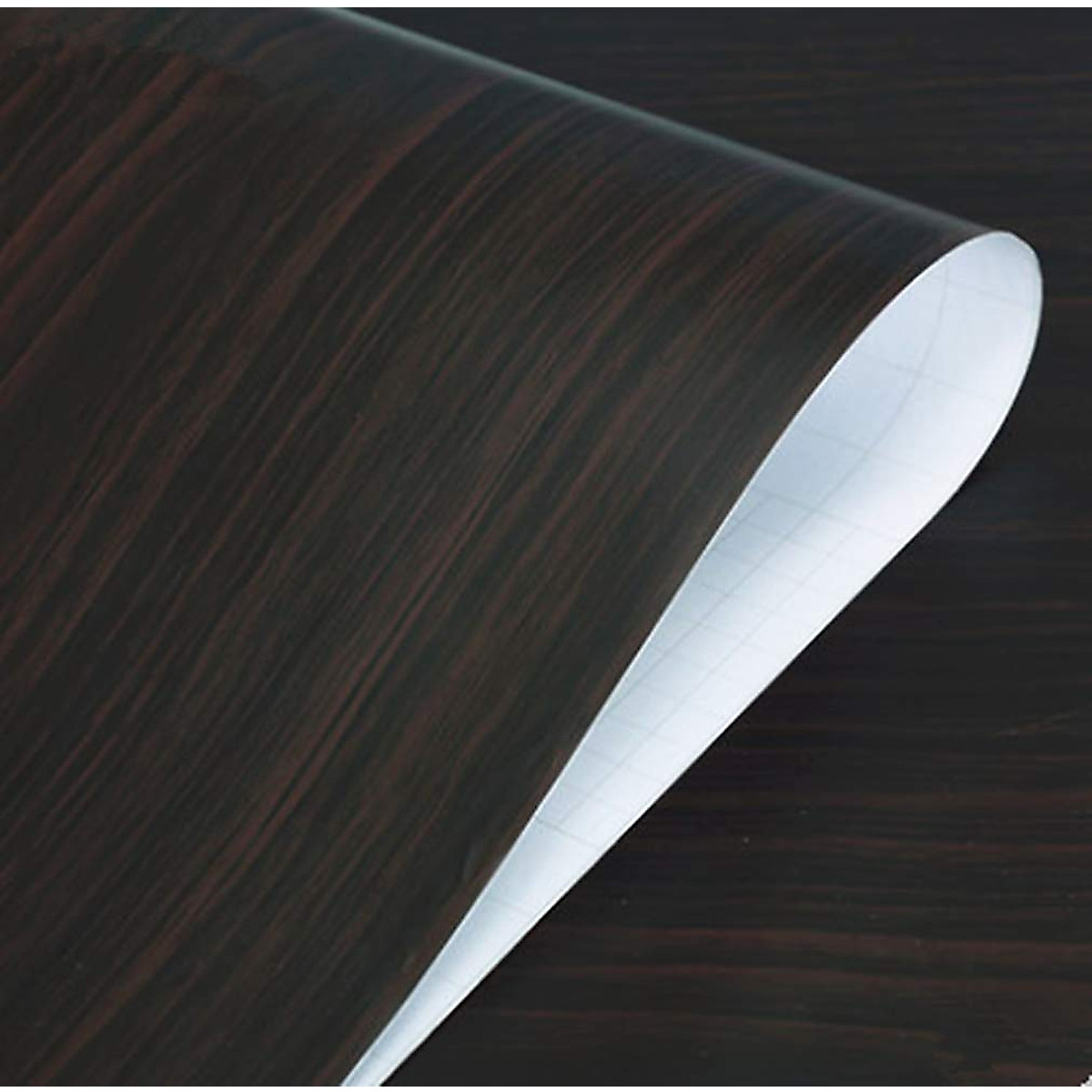 REDODECO Dark Brown Maple Wood Grain Adhesive Paper Peel and Stick Shelf Liners Wallpaper Cabinet Door Wardrobe Imitation Wood Thick Wall Stickers 15.8inch by 98inch