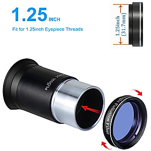Celticbird 1.25 Inch Light Pollution Filter for Telescope Perfect for Deep Sky Visual Astronomical Photography Metal Frame Optical Glass