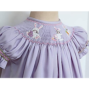 Carouselwear Smocked Easter Dresses for Baby Toddler Girls 9m Months Lavender