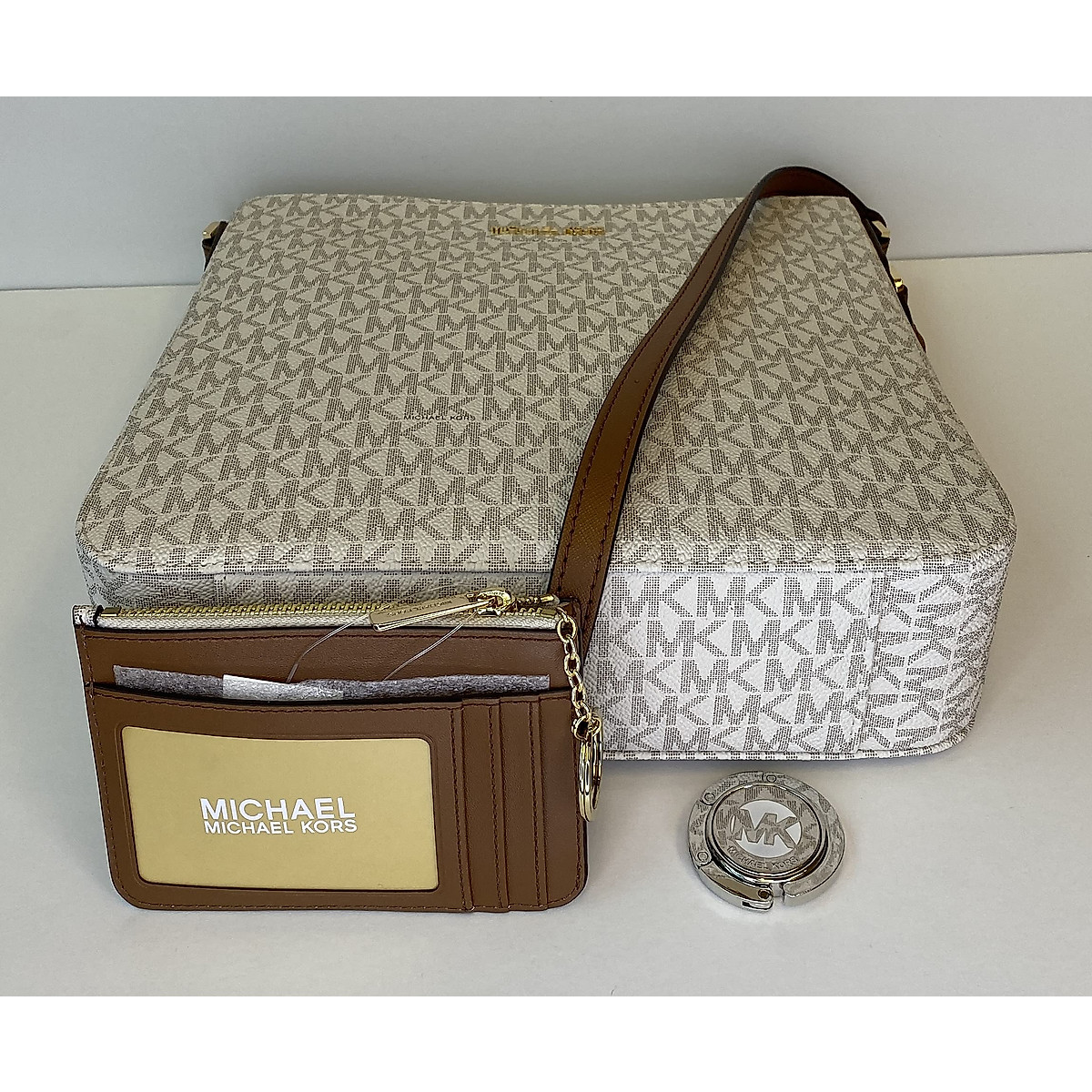 Michael Kors Messenger, Signature Mk Vanilla