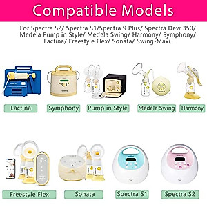 LOZAEVE 22mm Silicone Flange Inserts Compatible with for Spectra S1/S2, Medela, Bellababy, Elvie, Willow go, Momcozy S9 S10 S12, Freemie Breast Pump Insert Shields, Reduce 27-28mm Tunnel to 22mm, 2pcs