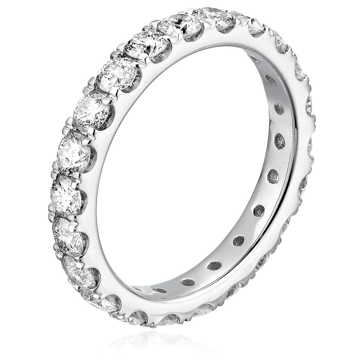 Vir Jewels 2 cttw Diamond Wedding Anniversary Band for Women Full Eternity Diamond Engagement Ring 14K White Gold Round Prong Set Size 7.5