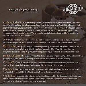 Dr. Maggie Skin and Coat | Omega 3 Supplement with Fish Oil, Flax, and Olive Oil | 240 ml