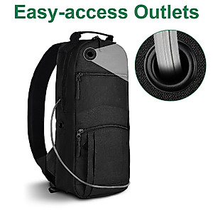 APDTEK Portable Oxygen Tank Backpack for Size M2, B/M6, C/M9, ML6, A/M4, M7, Comfortable Medical Oxygen Cylinder Backpack Bag with Durable Straps for Travel - Not Suitable for Size D (Black)