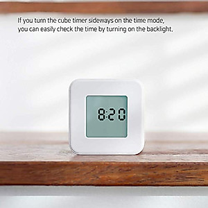 mooas Multi Cube Timer White(5,15,30,60 Minutes) & Yellow(3,10,30,60 Minutes) Bundle, Clock & Alarm, Time Management, Time for Studying, Cooking and Workout, Kids Timer