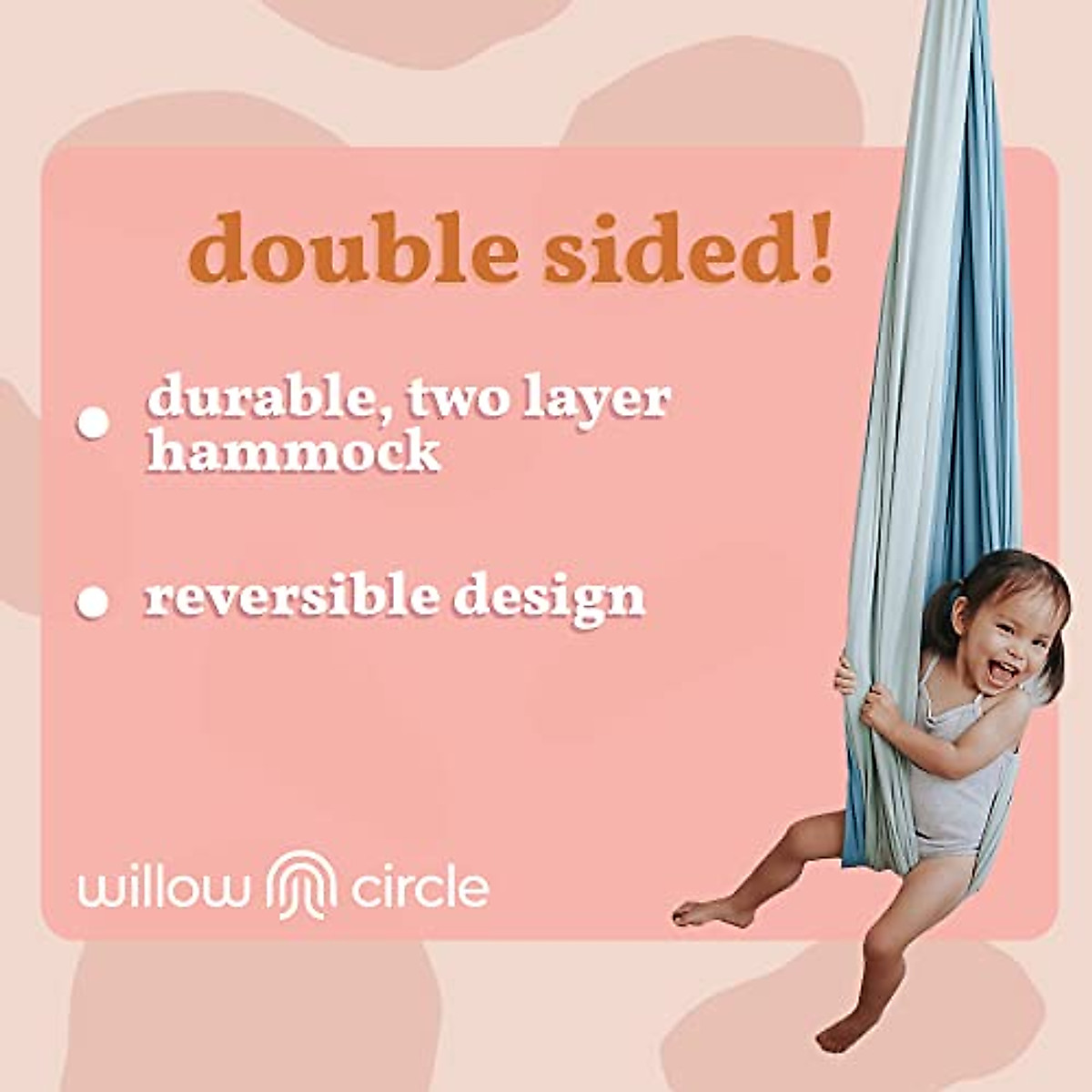 Willow Circle Sensory Swing - Indoor Compression Therapy Swing Hammock, Kids & Adults, with Hardware, for Autism Spectrum Disorder, ADHD, Anxiety, Sensory Processing Disorder, Sensory Seeker (Birch)