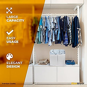 Bian Royal Wardrobe Clothes Organizer for Drawers With 7 Grids Pvc, Foldable Drawer Closet Organizers and Storage, Washable Folded Clothes, Clothing Storage Pants, Jeans (White-15.7inch) (A001)