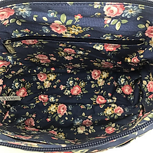 Cath Kidston Matt Oilcloth The All Day Bag Crossbody Handbag Latimer Rose Colour Navy