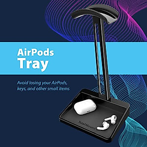 TotalMount Headphone Stand – Premium Headphone Storage and Protection (Tall Headset Stand)