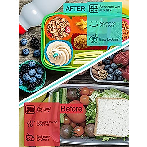 48Pcs Silicone Lunch Box Dividers- 3 Shapes Bento Lunch Box Silicone Divider to Block Food from Sticking- Silicone Baking Cups Bento Box Accessories for Kids School Lunch Home Party Picnic (6 Colors)