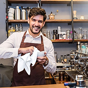 Utopia Towels 12PK Dish Towel Blue &12PK Flour Sack White