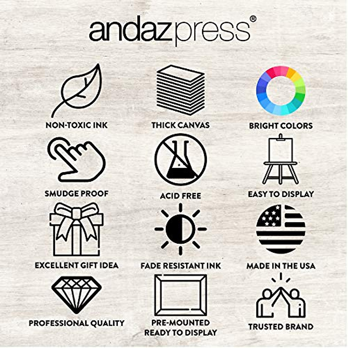 Andaz Press Custom Large Baby Shower Canvas Welcome Sign, 16 x 20 Inches, Gold and Greenery Leaf Foliage, Guestbook Alternative, Personalized Sign Our Canvas, for Greenery Baby Shower, Baby Sprinkle