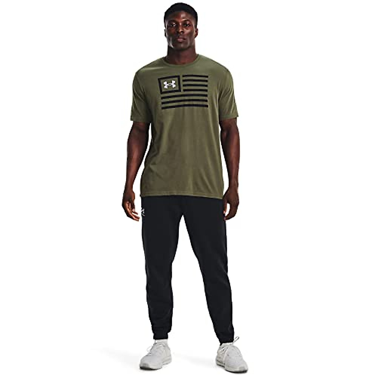 Under Armour Men's Freedom Chest Graphic Short Sleeve T-Shirt, (390) Marine OD Green / / Black, 3X-Large