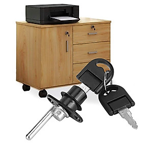 Cabinet Locks Filing Cabinet Locks 2 Piece Furniture Drawer Wardrobe Filing Cabinet Locks with Key Furniture Locks Key Locks Office Security Drawer Locks(16mm Black)